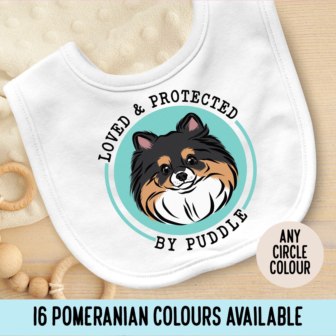 Pomeranian Baby Bib/ Baby Shower Gift for Pomeranian Owner ...
