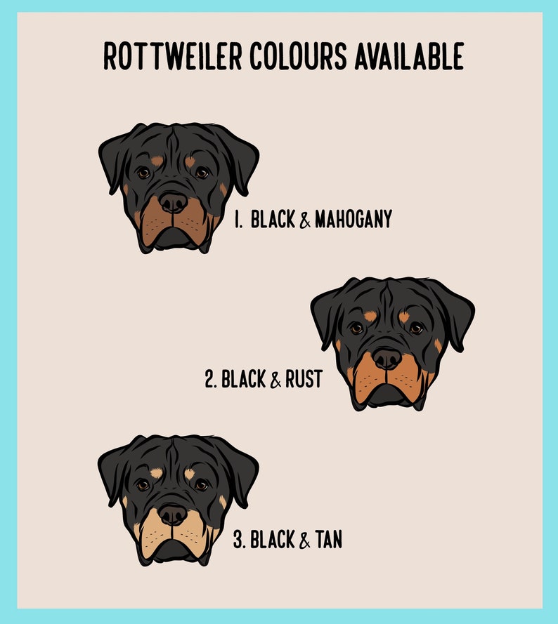 Personalized Rottweiler Stickers: Custom Dog Face Decal - Etsy