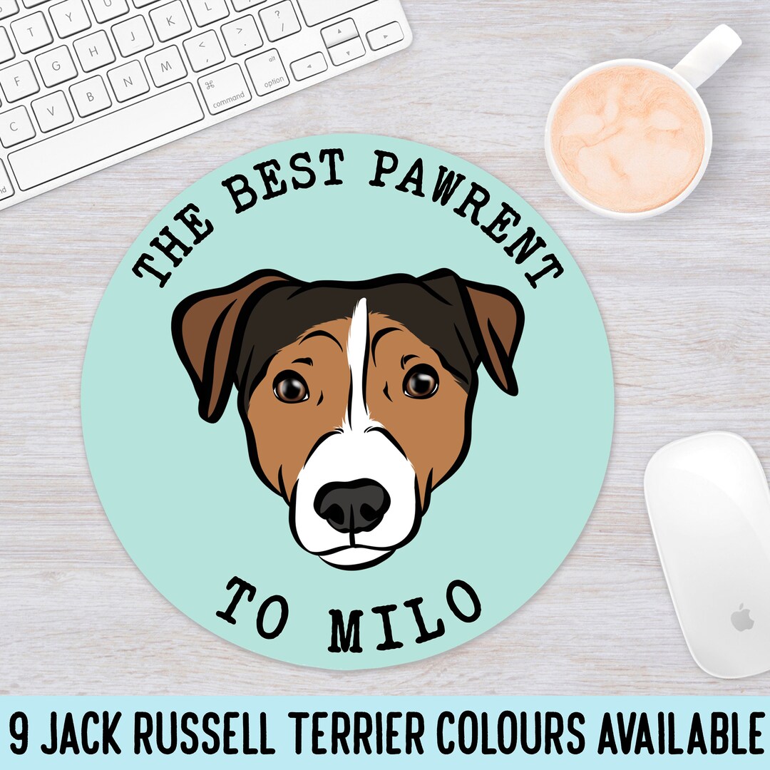 Jack Russel Terrier Mouse Mat/ Customised Jack Russel Terrier Computer ...
