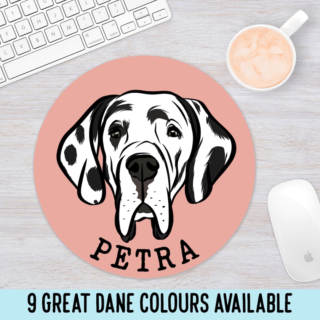 Great Dane Mouse Mat/ Personalised Great Dane Mouse Mat/ Unique Great ...