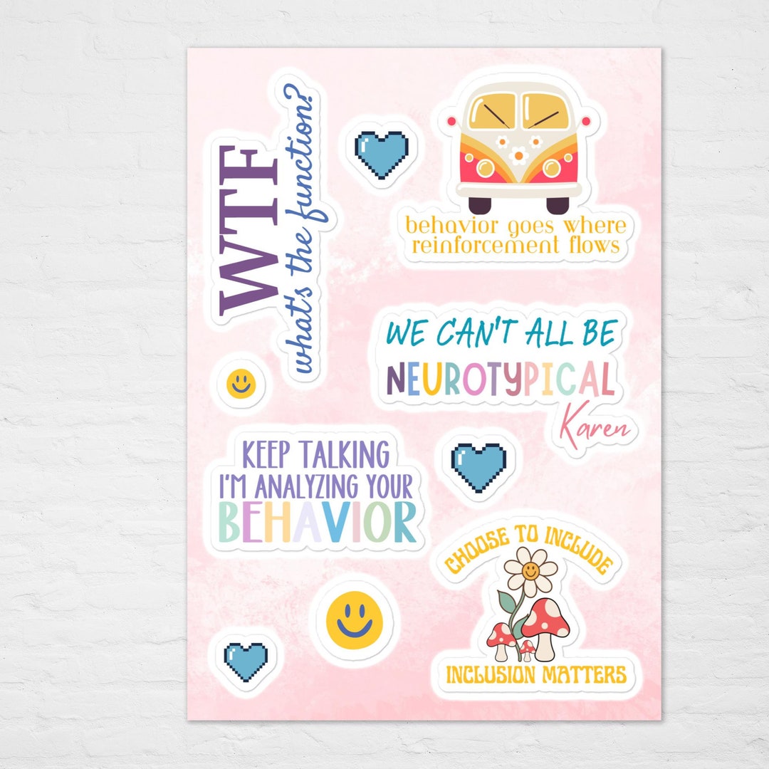 Fun ABA Sticker Sheet This Sticker Sheet is Fun for Anyone in the Field ...