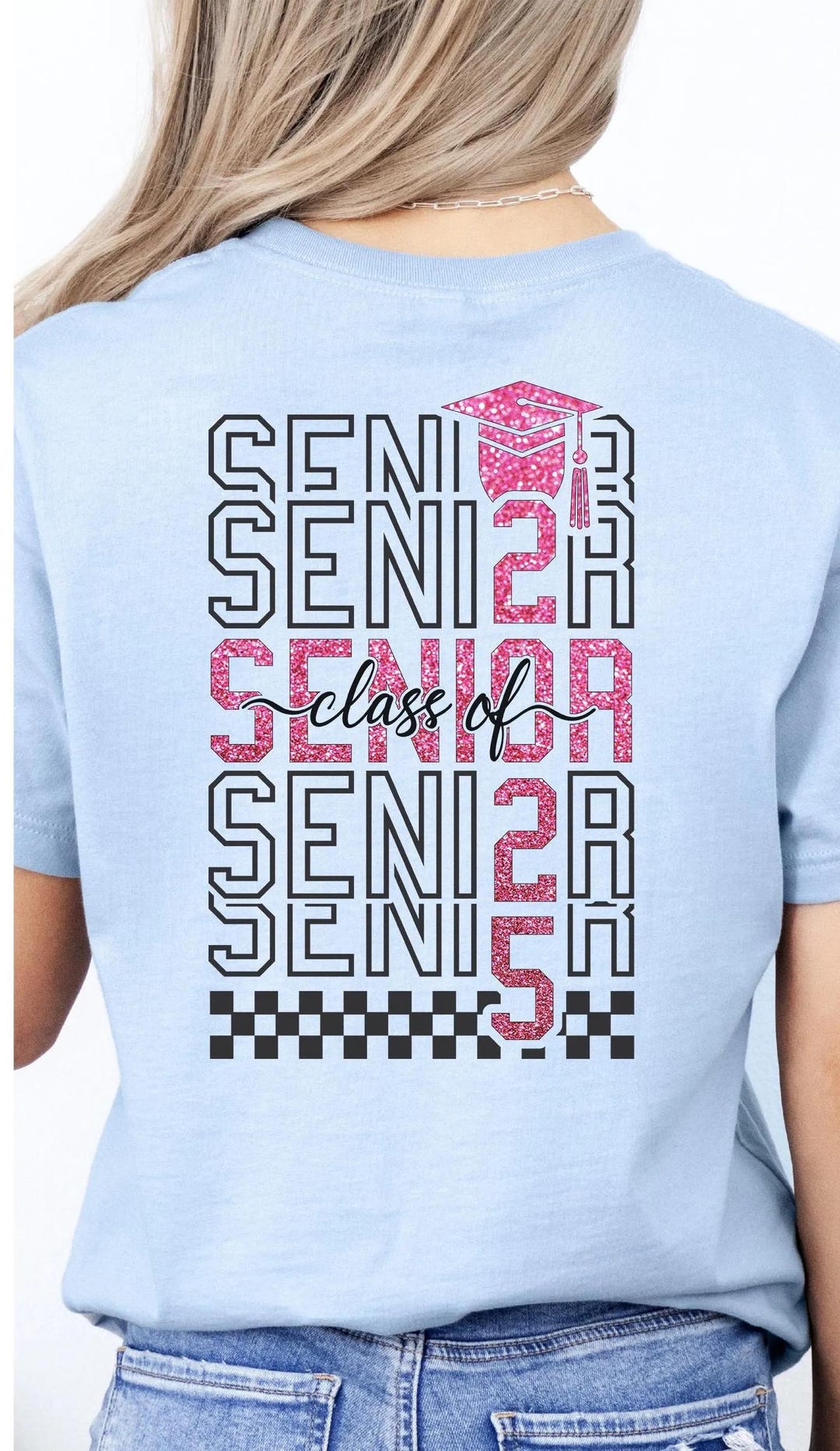 Class of Senior 2025 Pink Graduation Apparel for High School or College ...