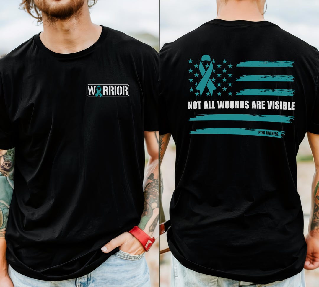 PTSD Teal Ribbon 'you Are Not Alone' Distressed American Flag | Mental ...