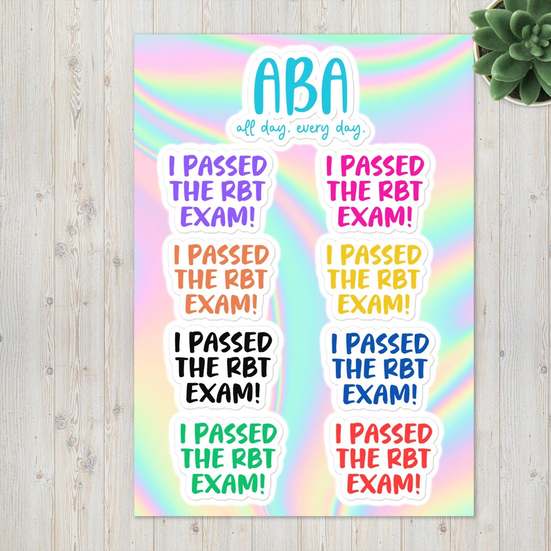 I Passed the RBT Exam Sticker Sheet - Etsy