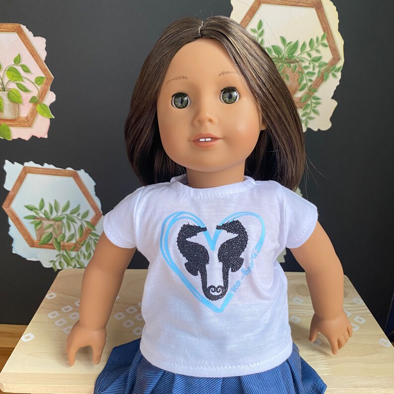 Ocean T-shirt for 18 Inch Dolls - American Girl Dolls, Our Generation ...