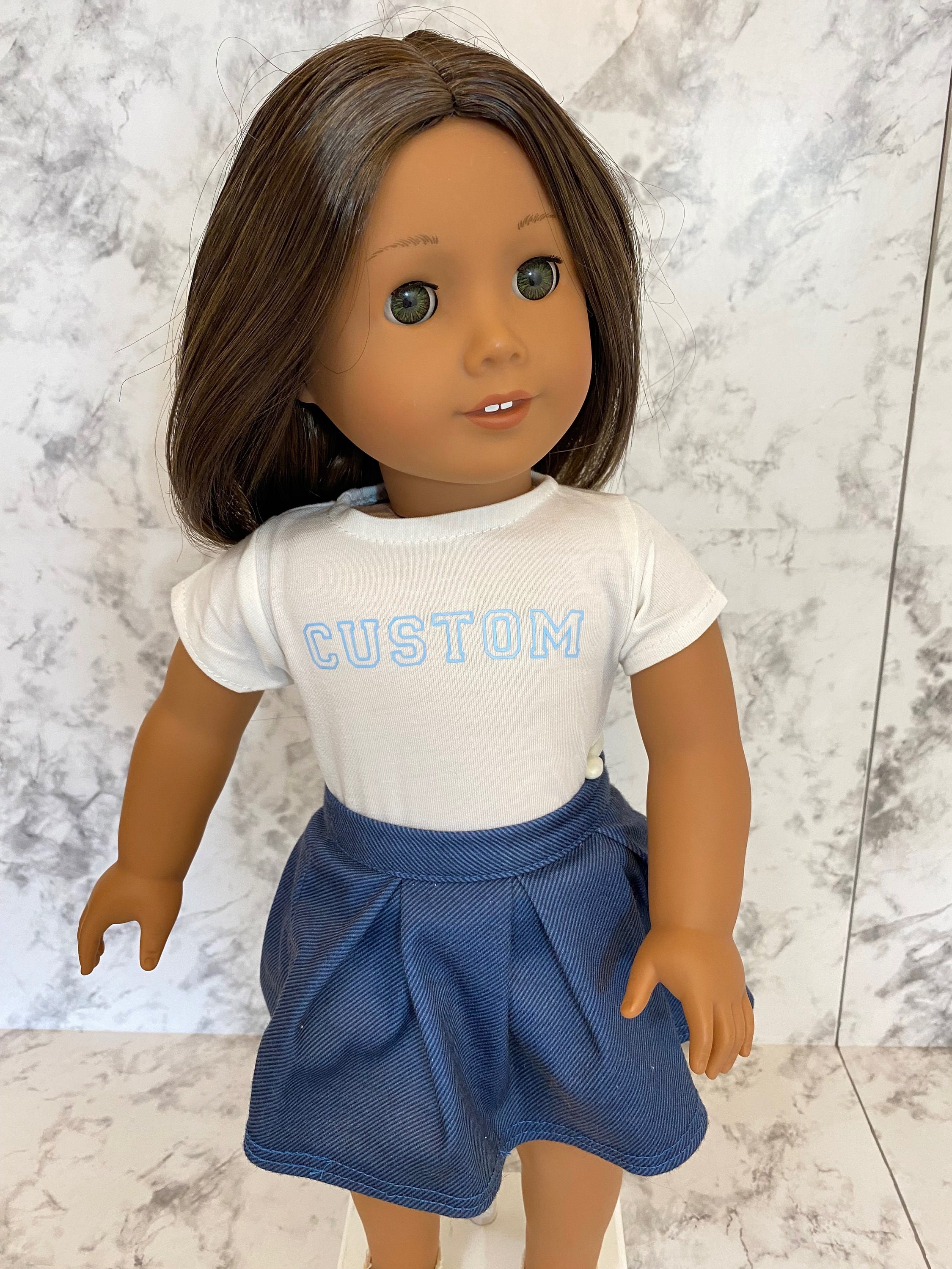 Personalized Tee for 18 Inch Dolls, American Girl Dolls, Our Generation ...