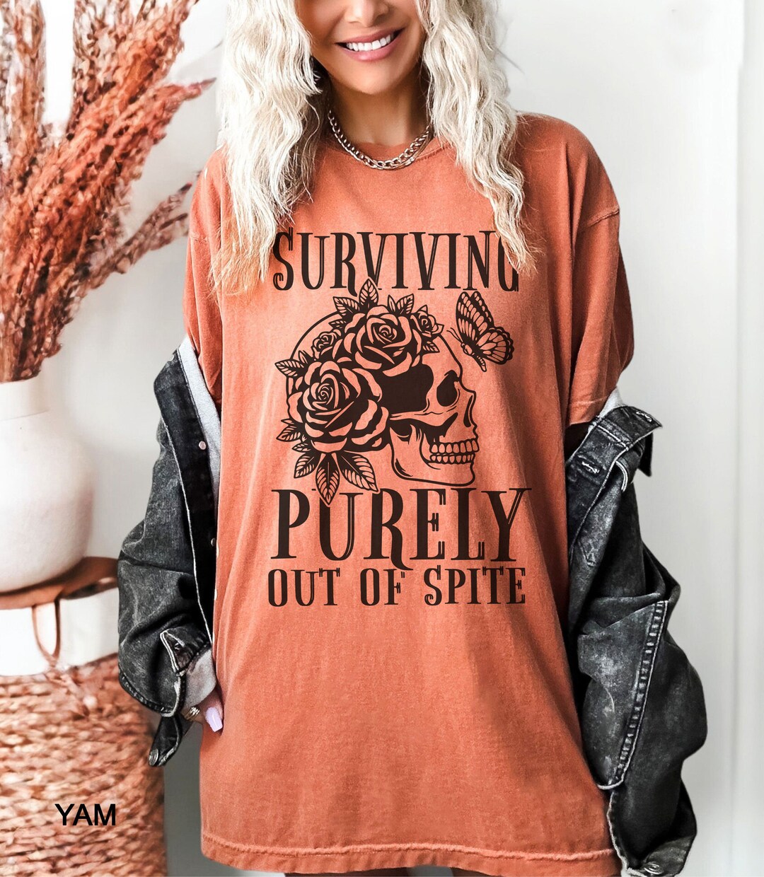 Halloween Tee 'surviving Purely Out of Spite' Comfort Colors Shirt ...