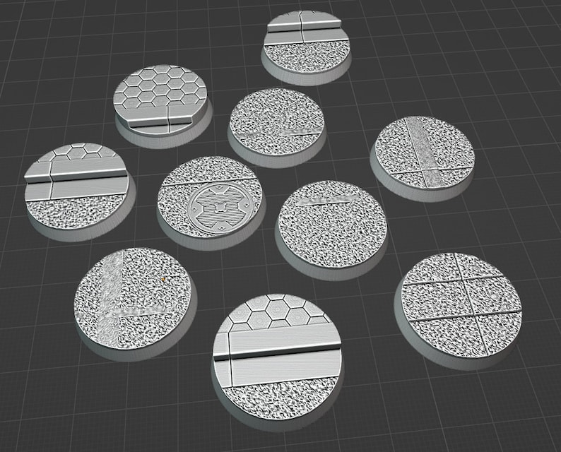 Sci-fi City Bases for Miniature Wargaming X10 25mm Diameter - Etsy