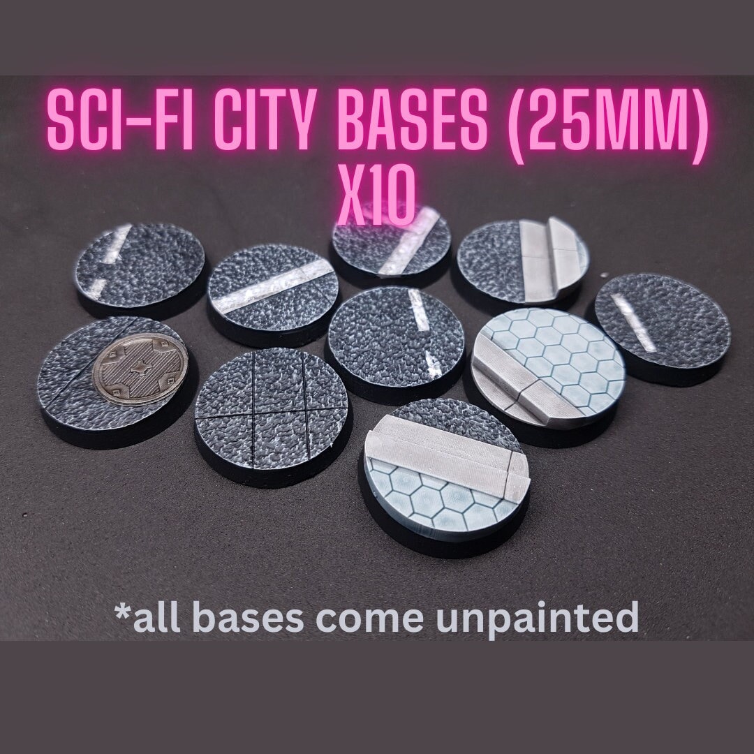 Sci-fi City Bases for Miniature Wargaming X10 25mm Diameter - Etsy