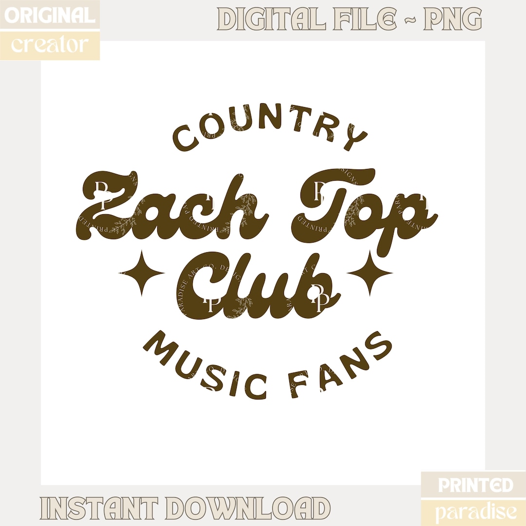 Zach Top PNG, Country PNG, Digital Download, Country Music - Etsy
