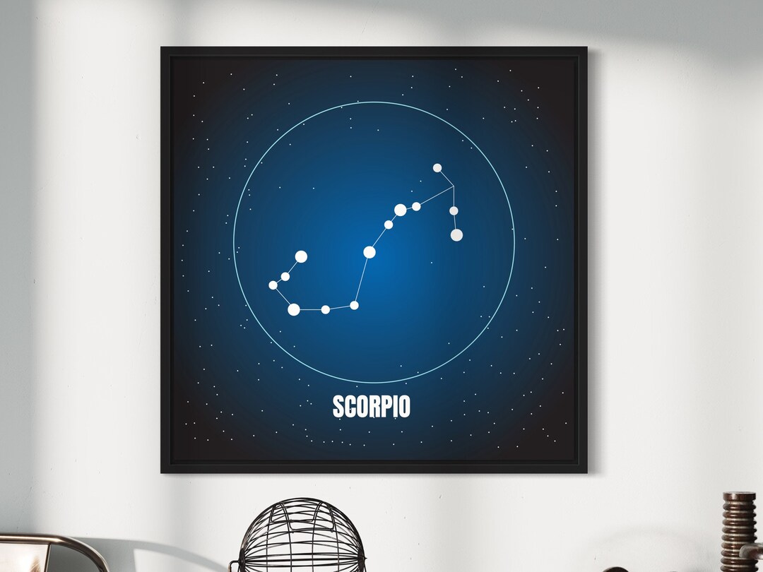 Scorpio Zodiac Sign Wall Art, Astral Astrology Wall Art, Star Sign ...