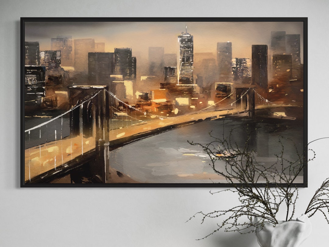 Brooklyn Bridge Wall Art, Brooklyn Bridge Art Print on Canvas, Brooklyn ...