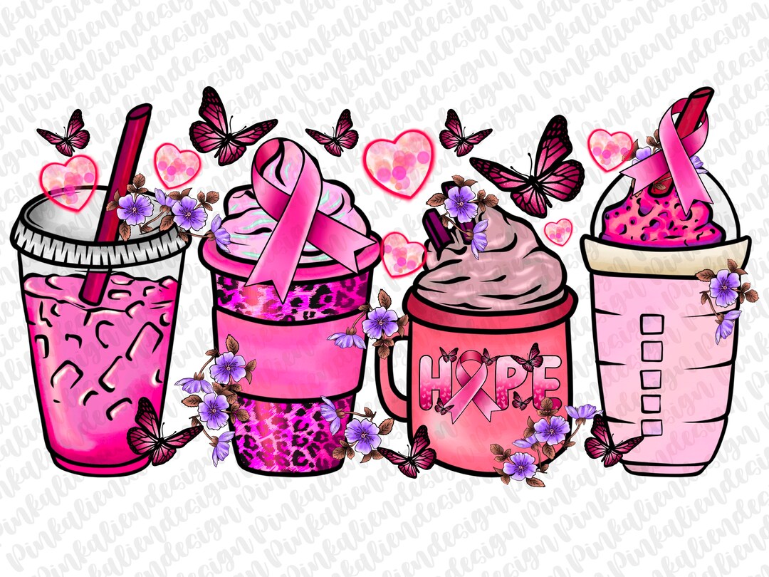Breast Cancer Coffee Cups Png Sublimation Design Breast - Etsy