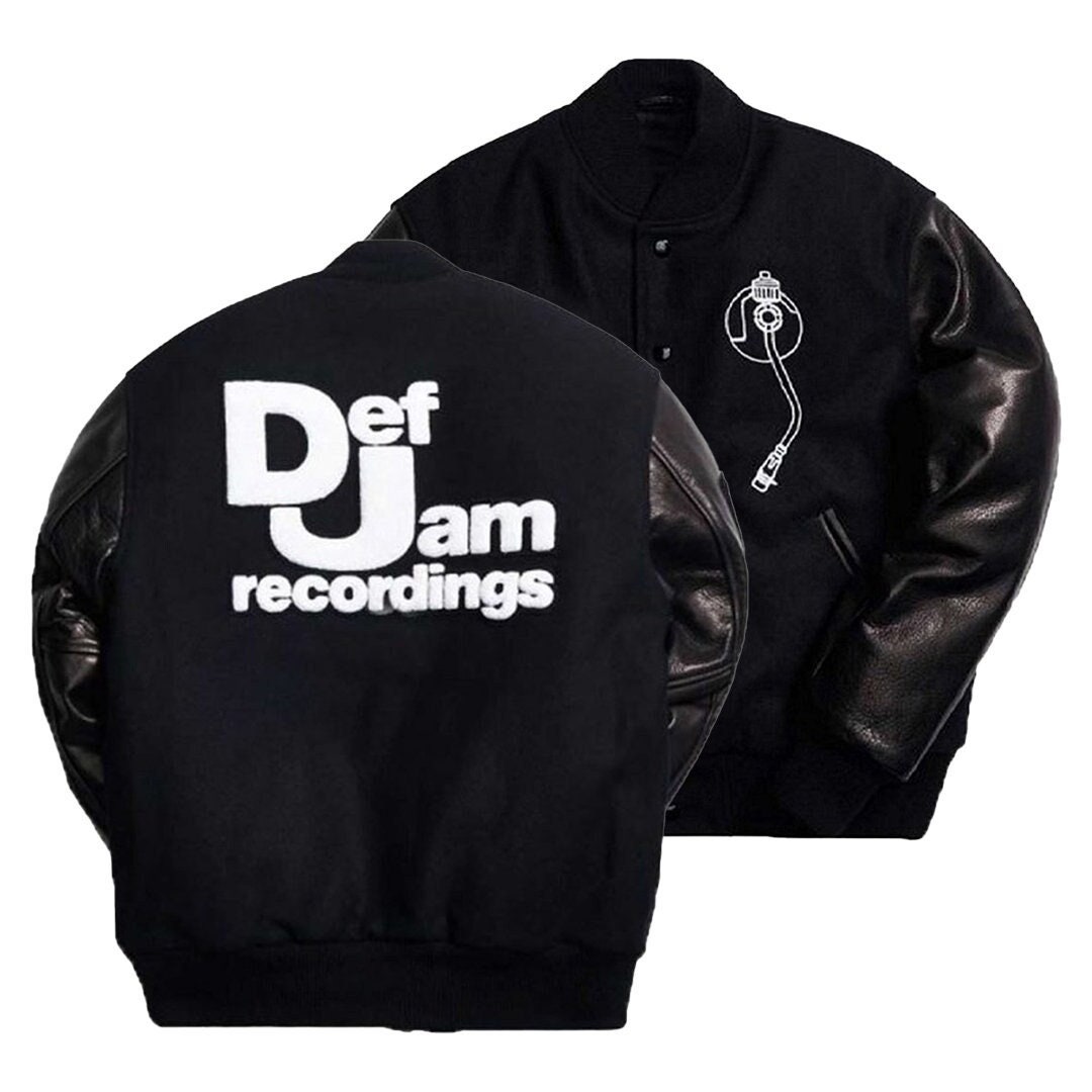 Handmade Def Jam Recordings Varsity Jacket Black and White Handmade ...