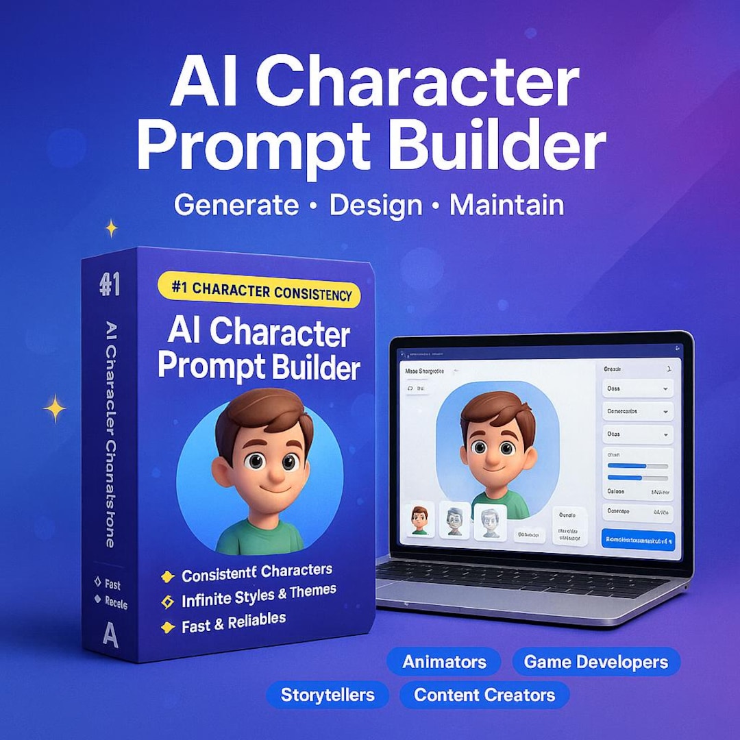 AI Character Prompt Builder - Midjourney Chatgpt DALL-E Character Creator Tool | Instant Access ...