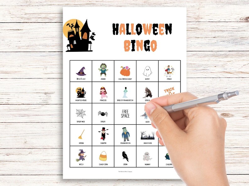 50 Halloween Bingo Cards Printable Bingo Cards Printable Bingo Game ...