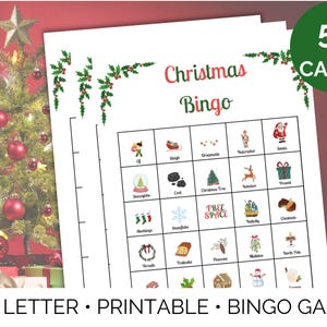 50 Christmas Bingo Cards | Printable Bingo Cards | Printable Bingo Game ...