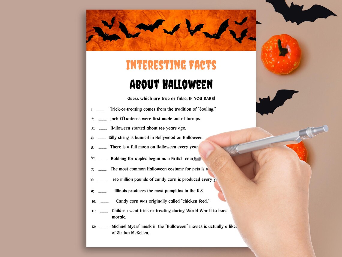 Halloween Trivia Game | Printable Trivia Game | October Trivia ...