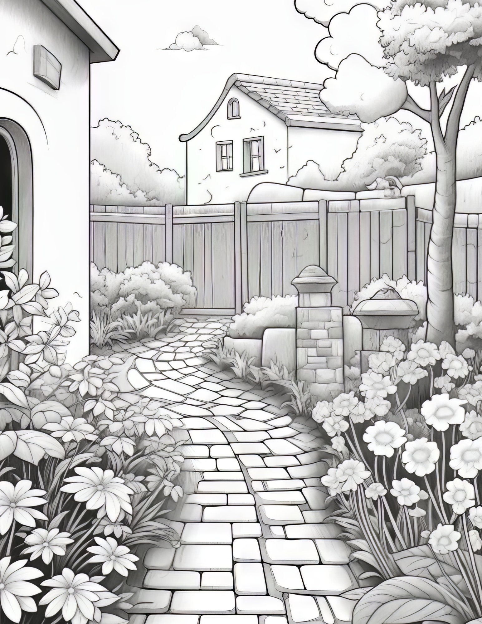 Printable Coloring Book, PDF Coloring Book, Buildings Coloring Book ...