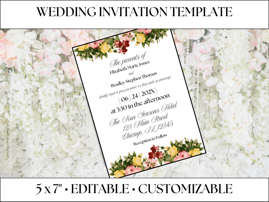 Edible Wedding Invitation Template | Digital Wedding Invitation ...