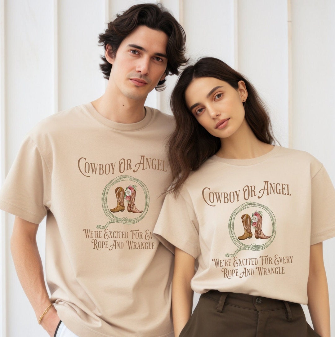 Cowboy Gender Reveal Matching Shirts, Rodeo Gender Reveal Tee, Matching ...