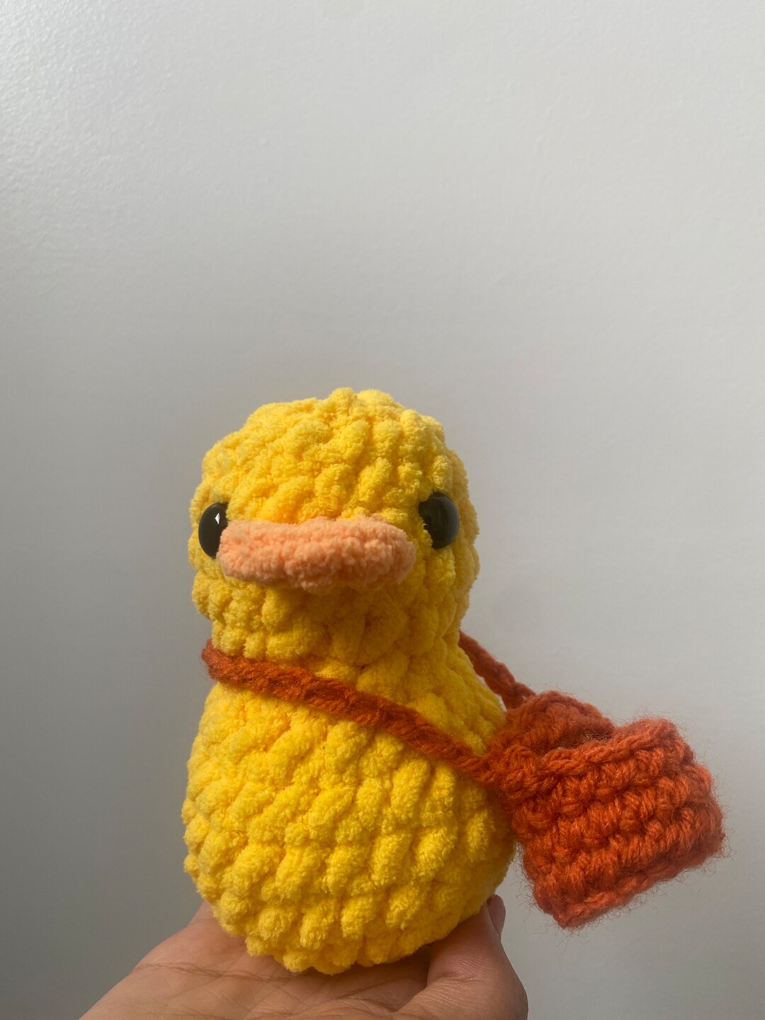 Crochet Rubber Ducky With Basket Bag Accessory - Etsy