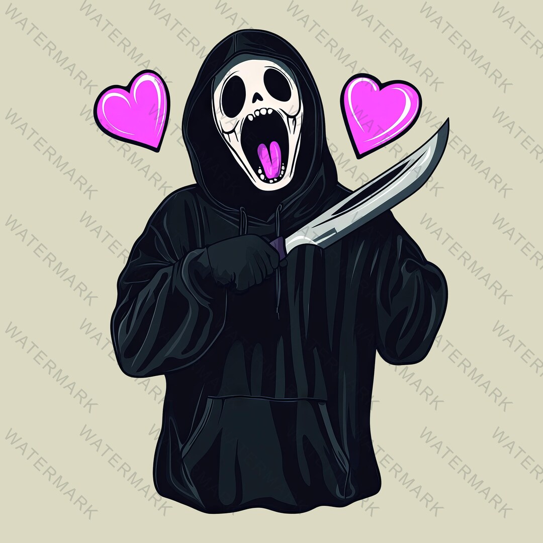 Scream Ghostface SVG: Halloween Cricut Cut File (PNG) - Etsy