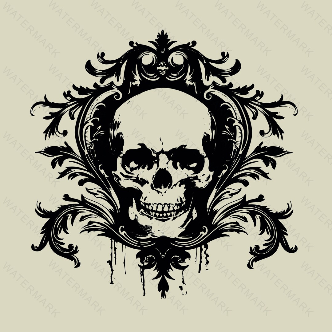 Skull Svg File, Skull Vector, Skull Svg Vector Silhouette, Sugar Skull ...