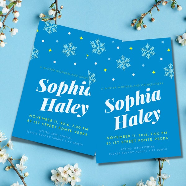 Winter Wonderland Quinceañera Invitation - Etsy