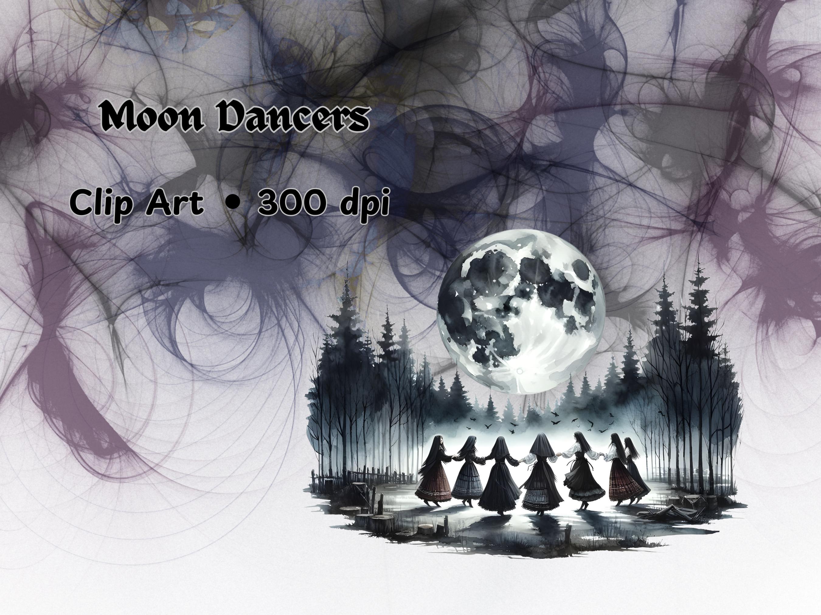 Moon Dancers PNG, Printable Download, Transparent Background, Dancer ...