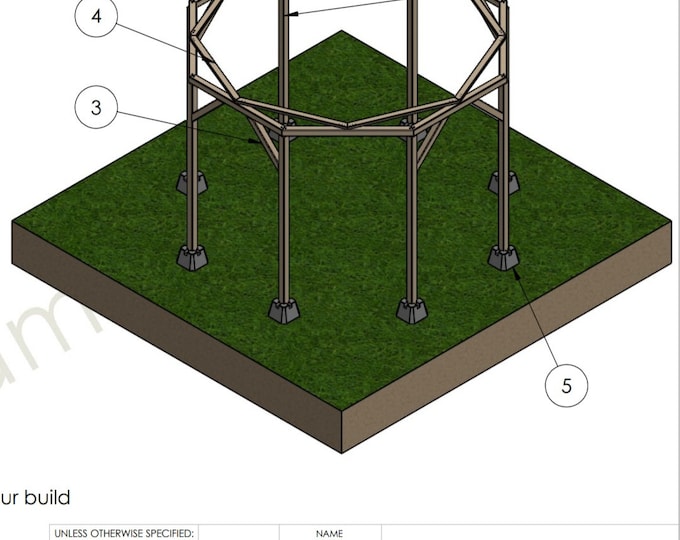 DIY 6x6 Octagon Gazebo Brackets Kit: Surface Mount (lumber Not Included ...