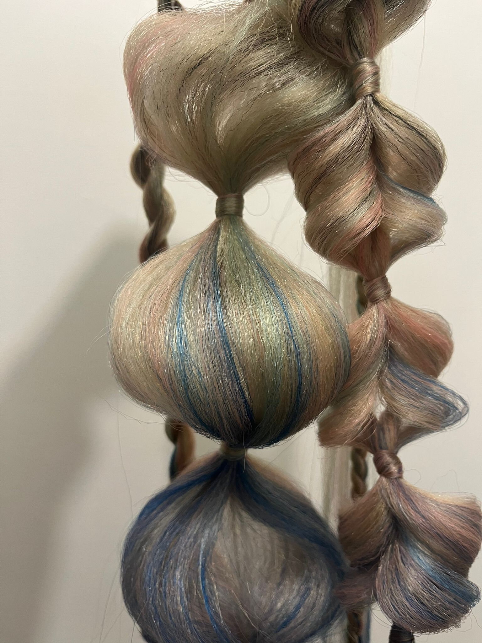 Blonde & Pastel Festival/rave Hair Extensions Tie/in - Etsy