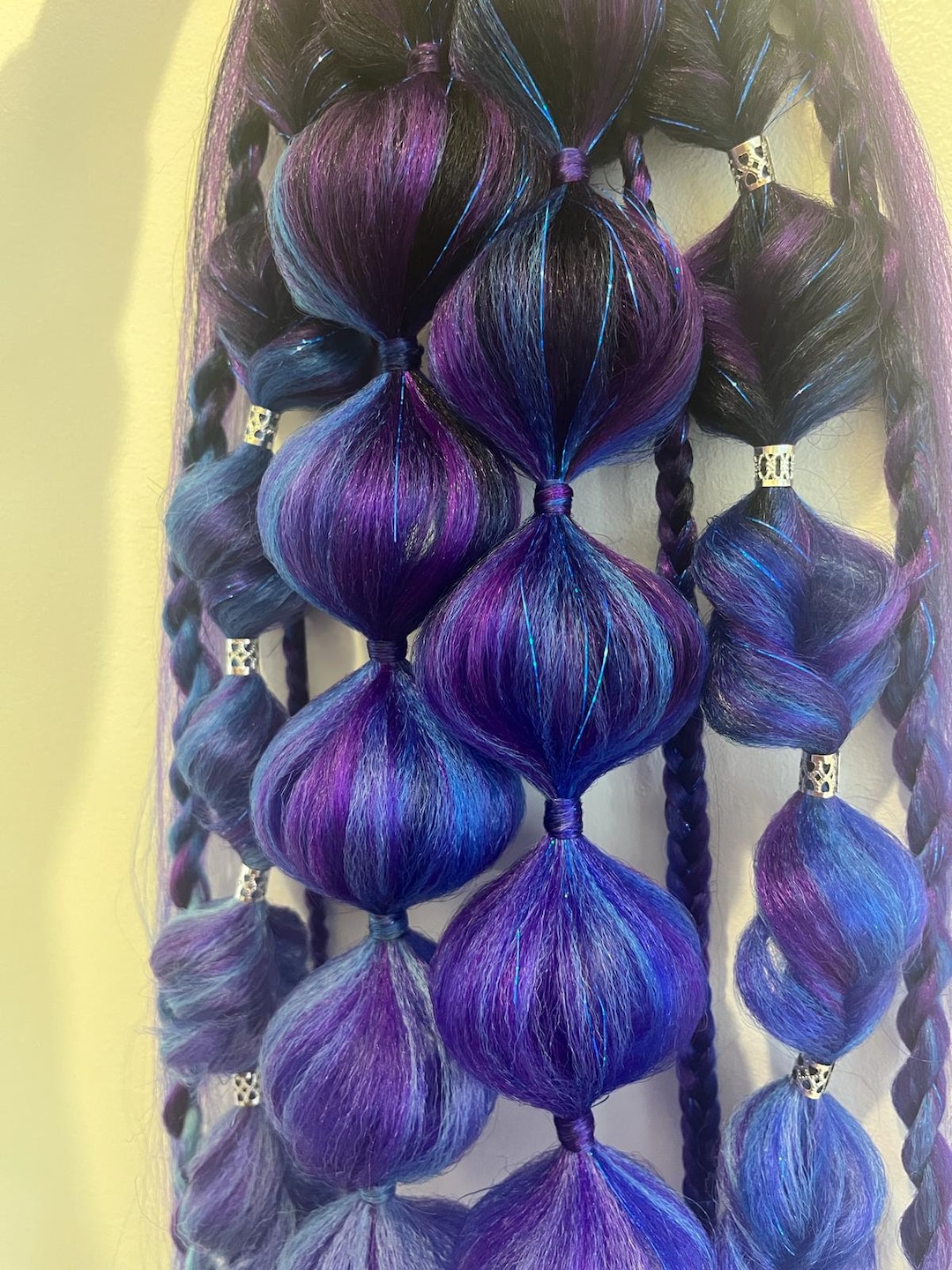 Midnight Blue & Purple Festival Rave Hair Braids - Etsy