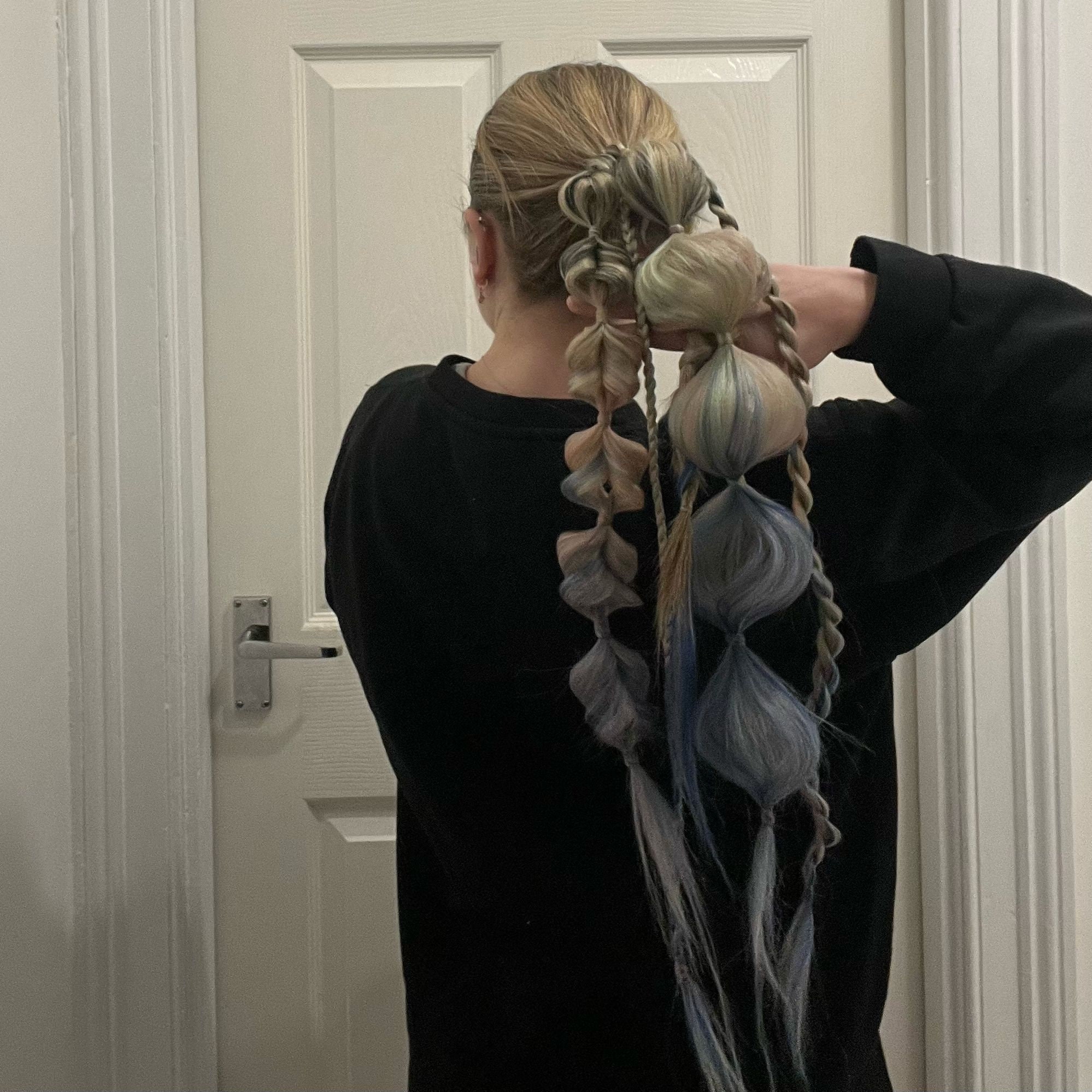 Blonde & Pastel Festival/rave Hair Extensions Tie/in - Etsy