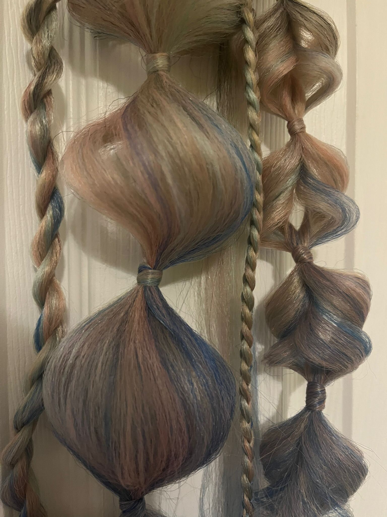 Blonde & Pastel Festival/rave Hair Extensions Tie/in - Etsy