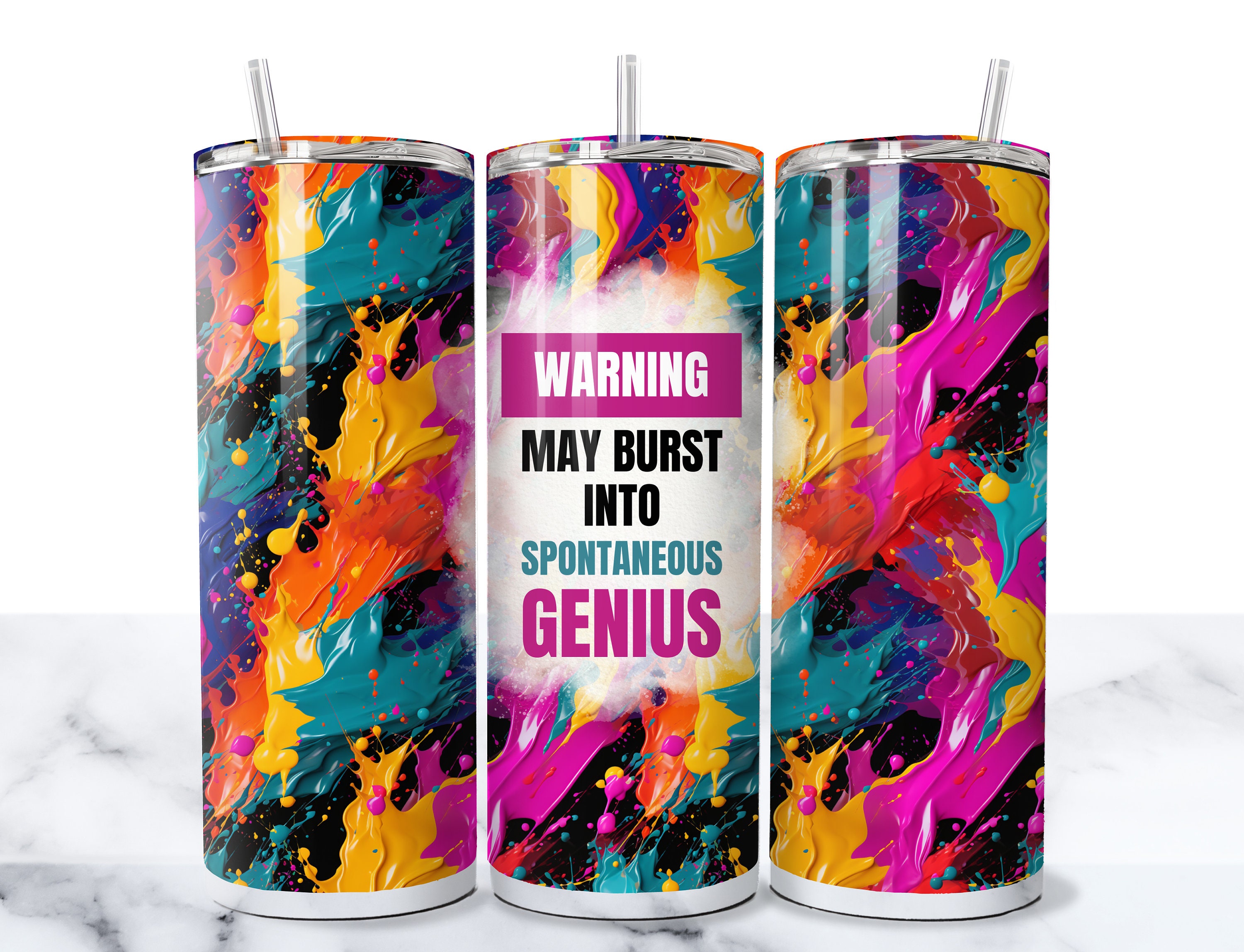 ADHD Bundle 20 Oz Skinny Tumbler PNG, Tumbler Bundle Downloads, ADHD ...