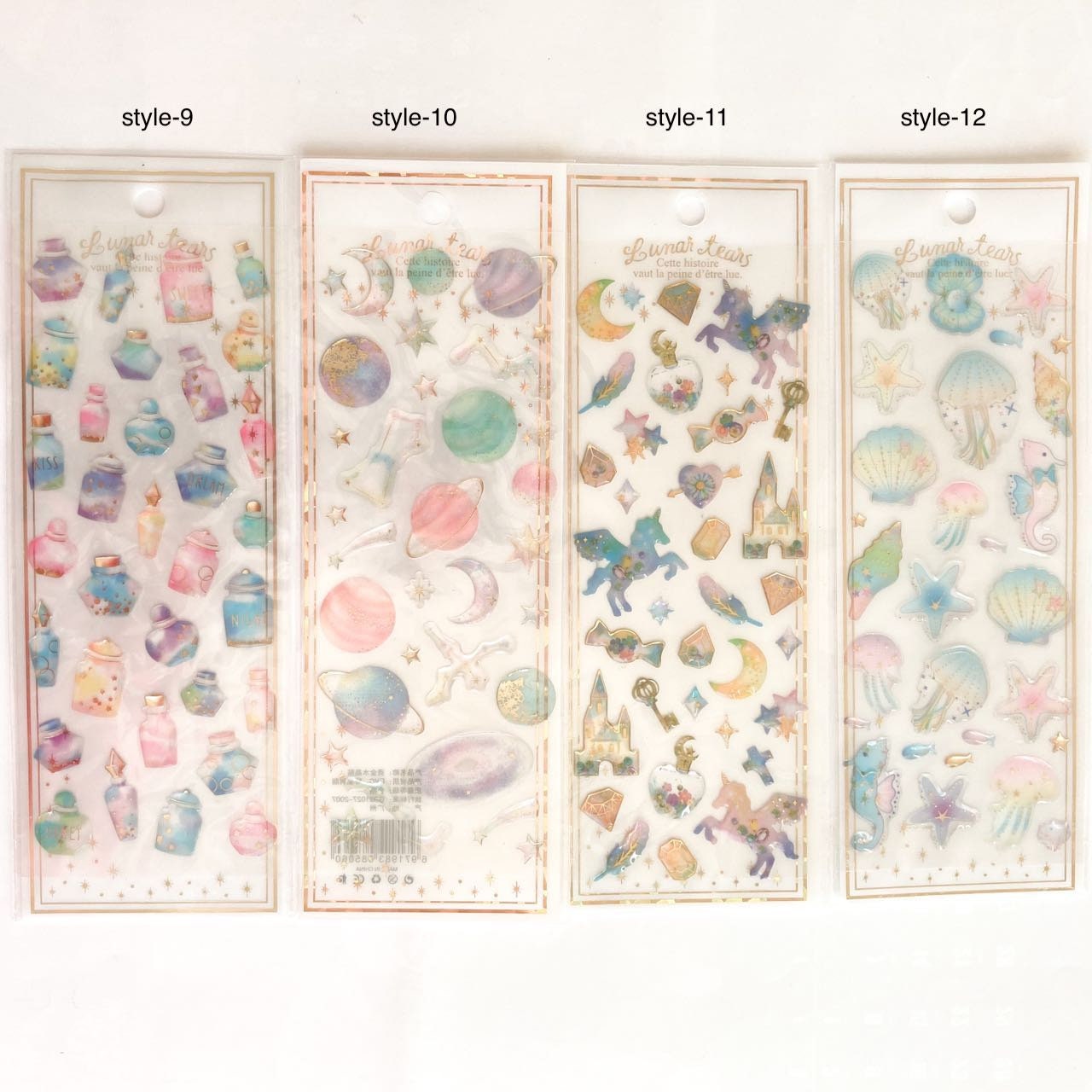 Kawaii Glitter Epoxy 3D Stickers, Resin Gel Stickers, Cute Shiny ...