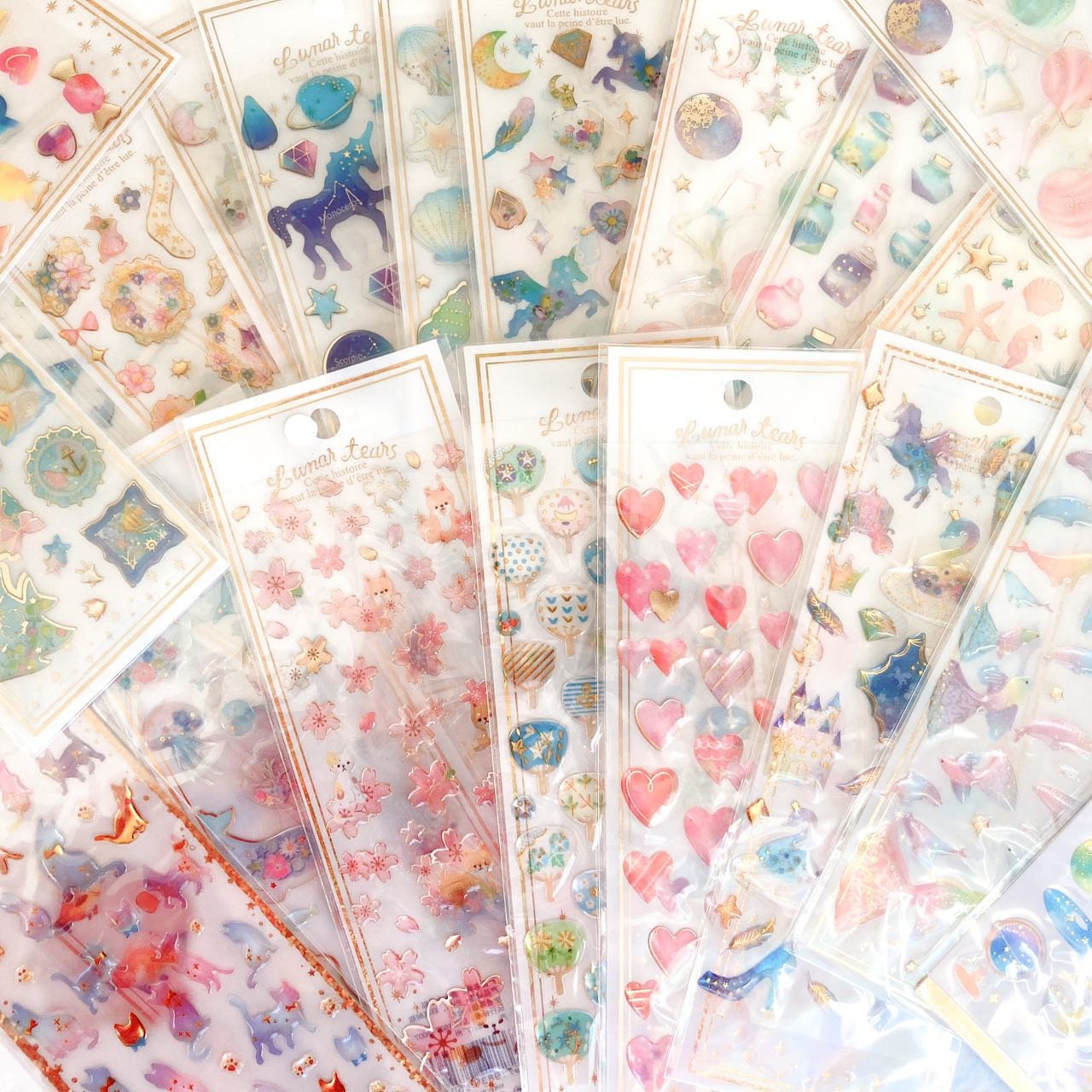 Kawaii Glitter Epoxy 3D Stickers, Resin Gel Stickers, Cute Shiny ...