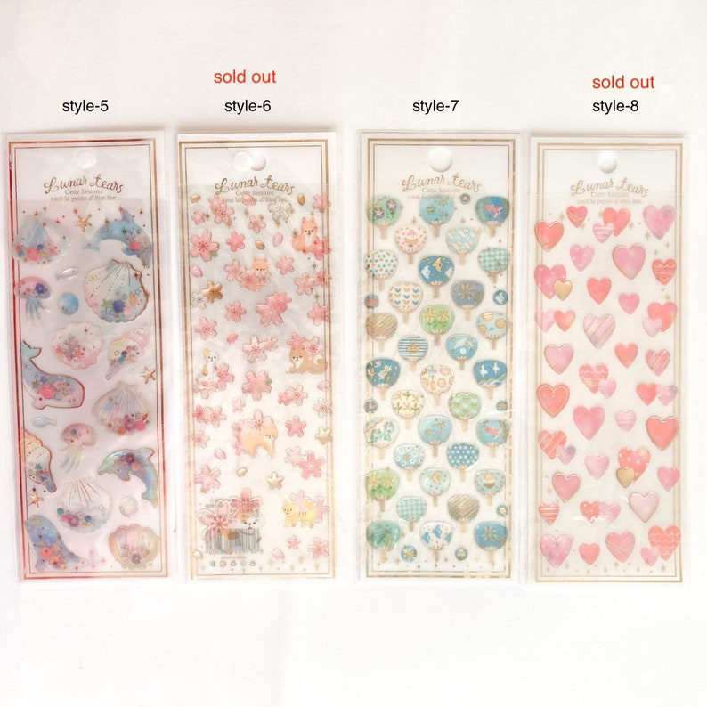 Kawaii Glitter Epoxy 3D Stickers, Resin Gel Stickers, Cute Shiny ...