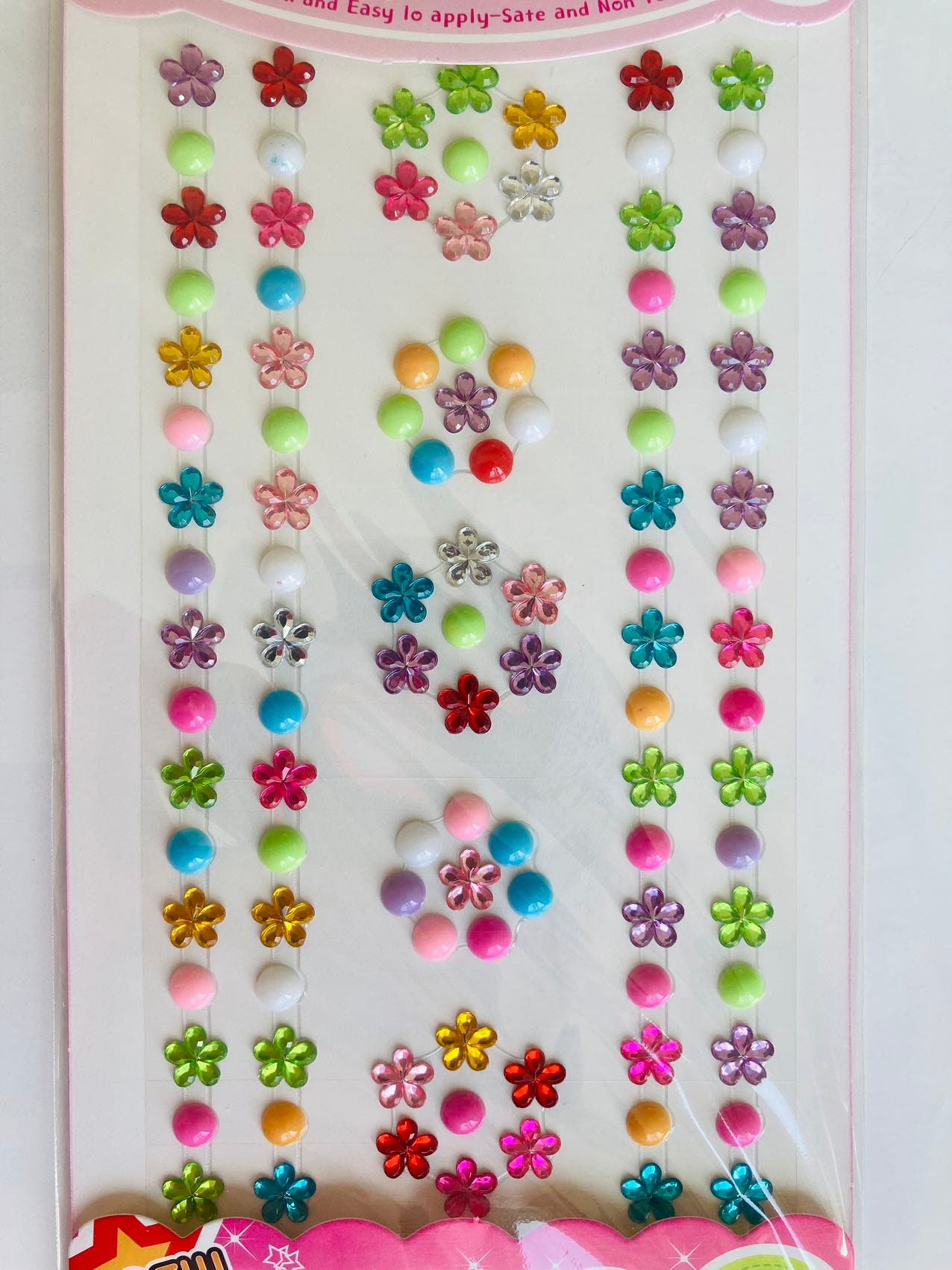 3D Rhinestone Glitter Shiny Stickers, Mix Colorful Gems, Acrylic Self ...