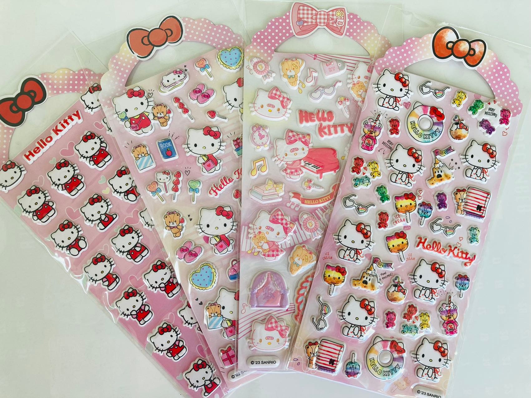 Kawaii Cartoon Kitty Stickers Cute Cat Puffy Stickers 3D Deco Stickers ...