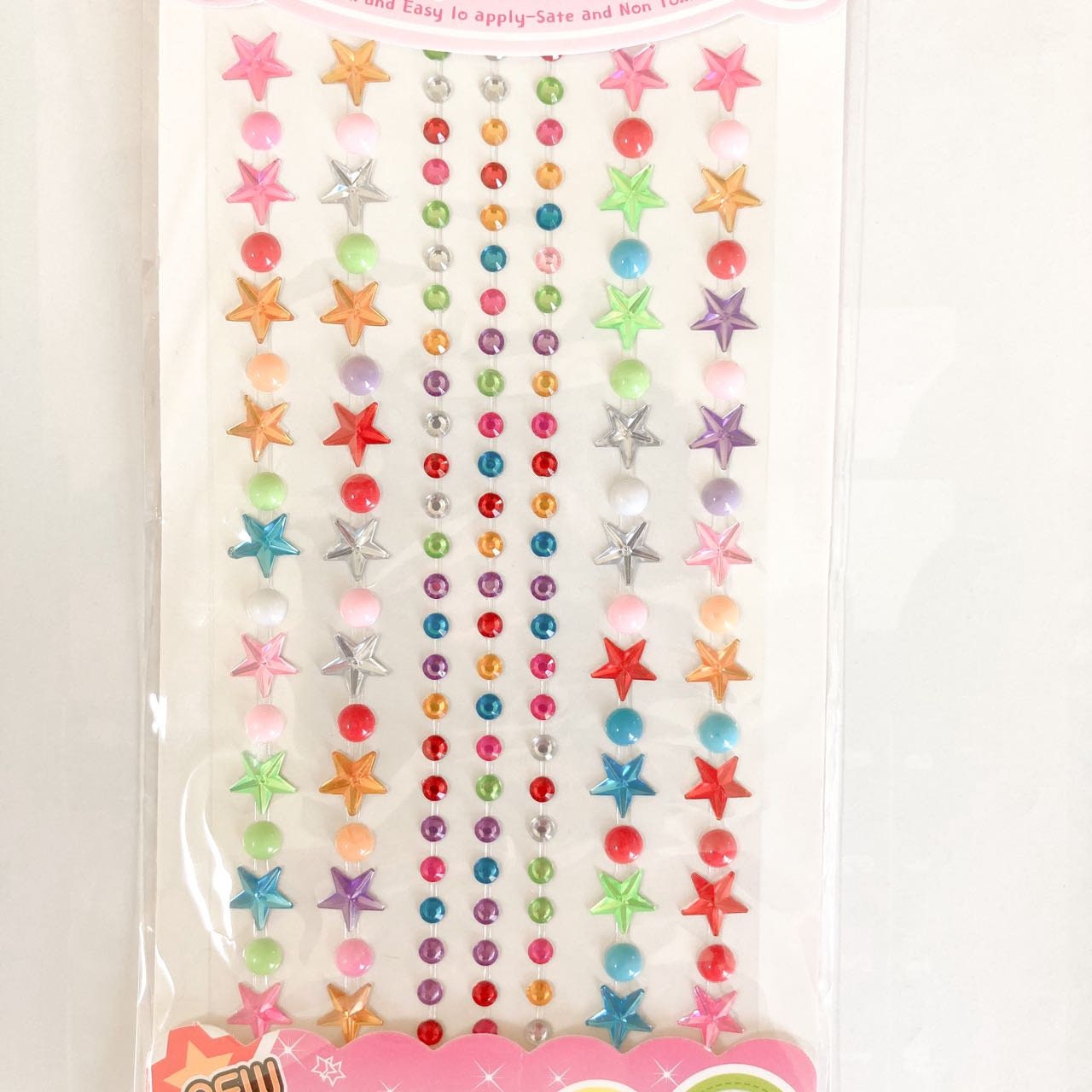3D Rhinestone Glitter Shiny Stickers, Mix Colorful Gems, Acrylic Self ...