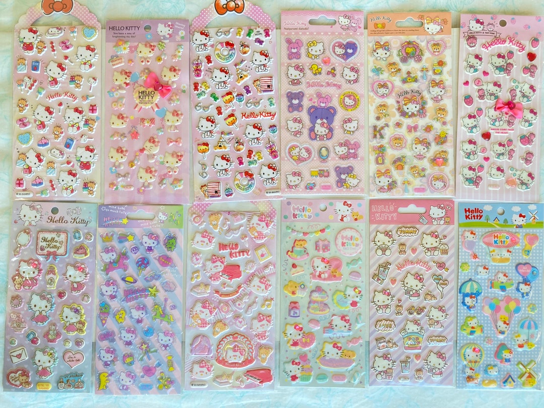 Kawaii Cartoon Kitty Stickers Cute Cat Stickers 3D Deco Stickers, Craft ...