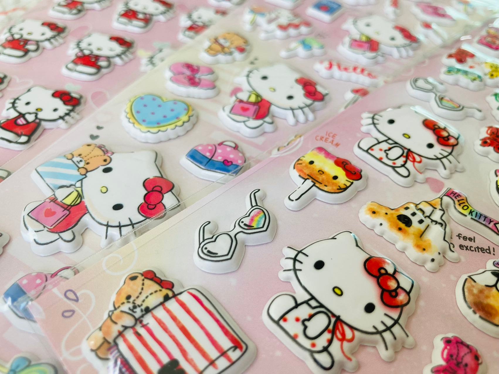 Kawaii Cartoon Kitty Stickers Cute Cat Stickers 3D Deco Stickers, Craft ...