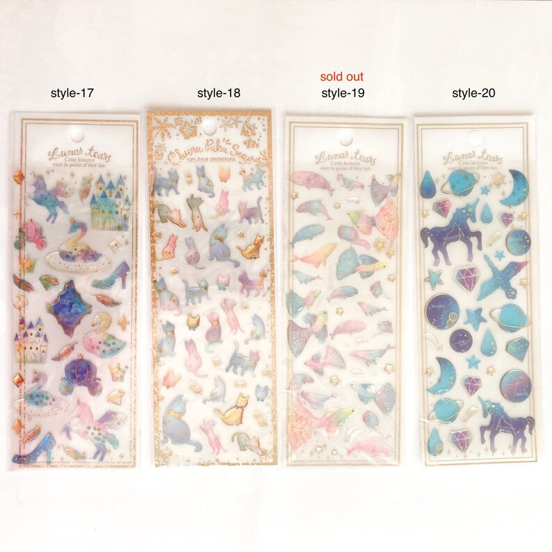 Kawaii Glitter Epoxy 3D Stickers, Resin Gel Stickers, Cute Shiny ...