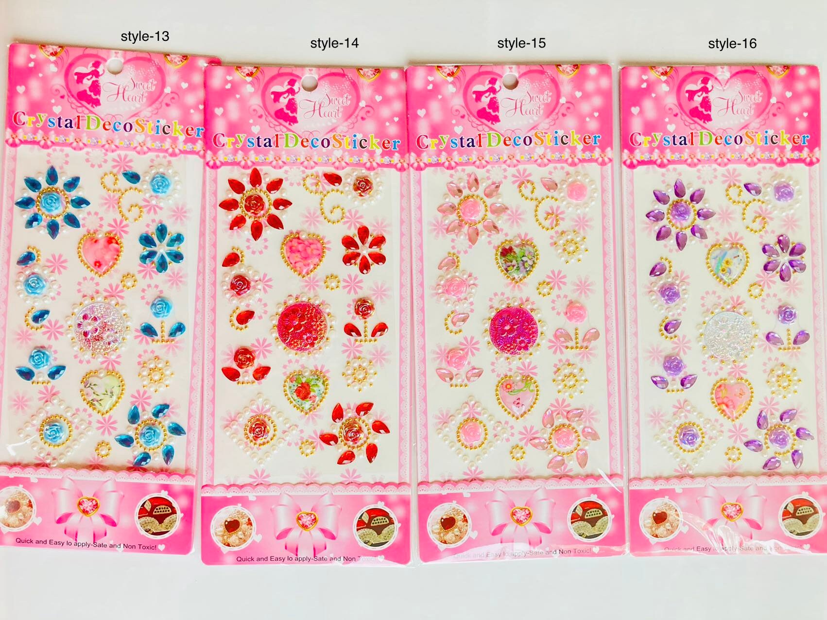 3D Rhinestone Glitter Shiny Stickers,mix Colorful Gems,acrylic Self ...