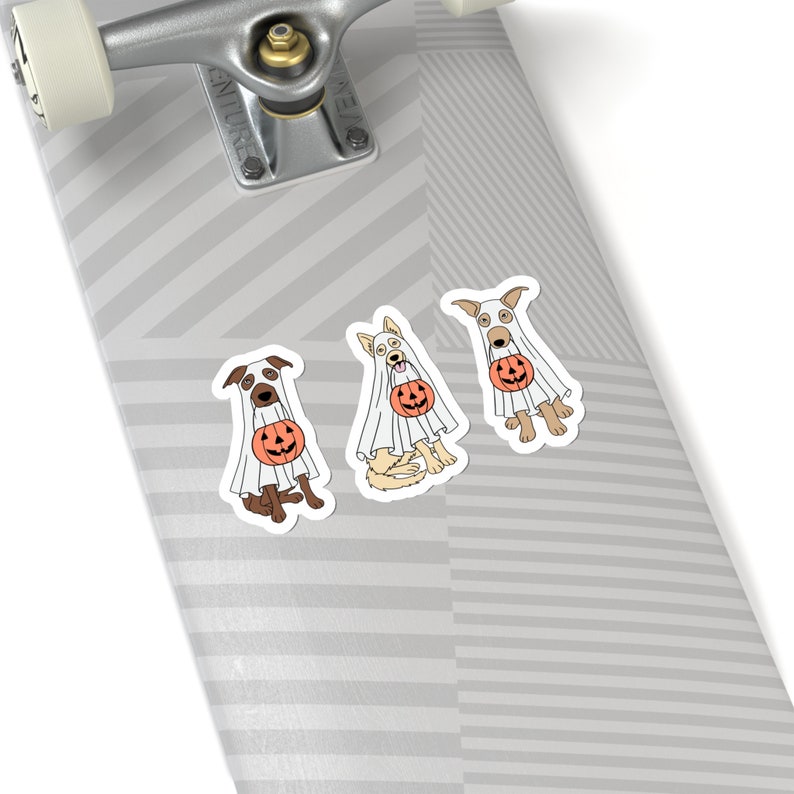 Cute Dogs Dressed as Ghosts Kiss Cut Sticker Set - Etsy