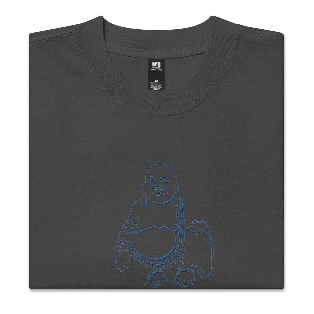 Blue Buddha | Embroidered | Heavyweight | Symbolic | Spiritual | Karma ...