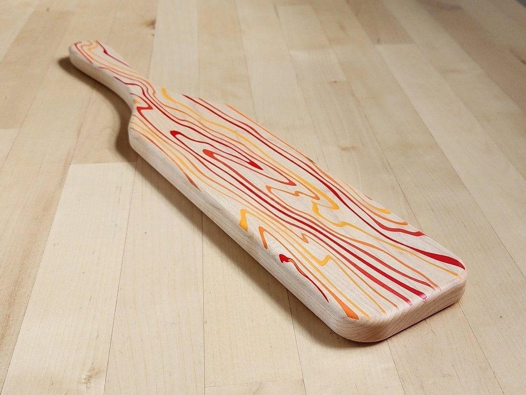 Wavy Inlay Traditional Paddle - Etsy