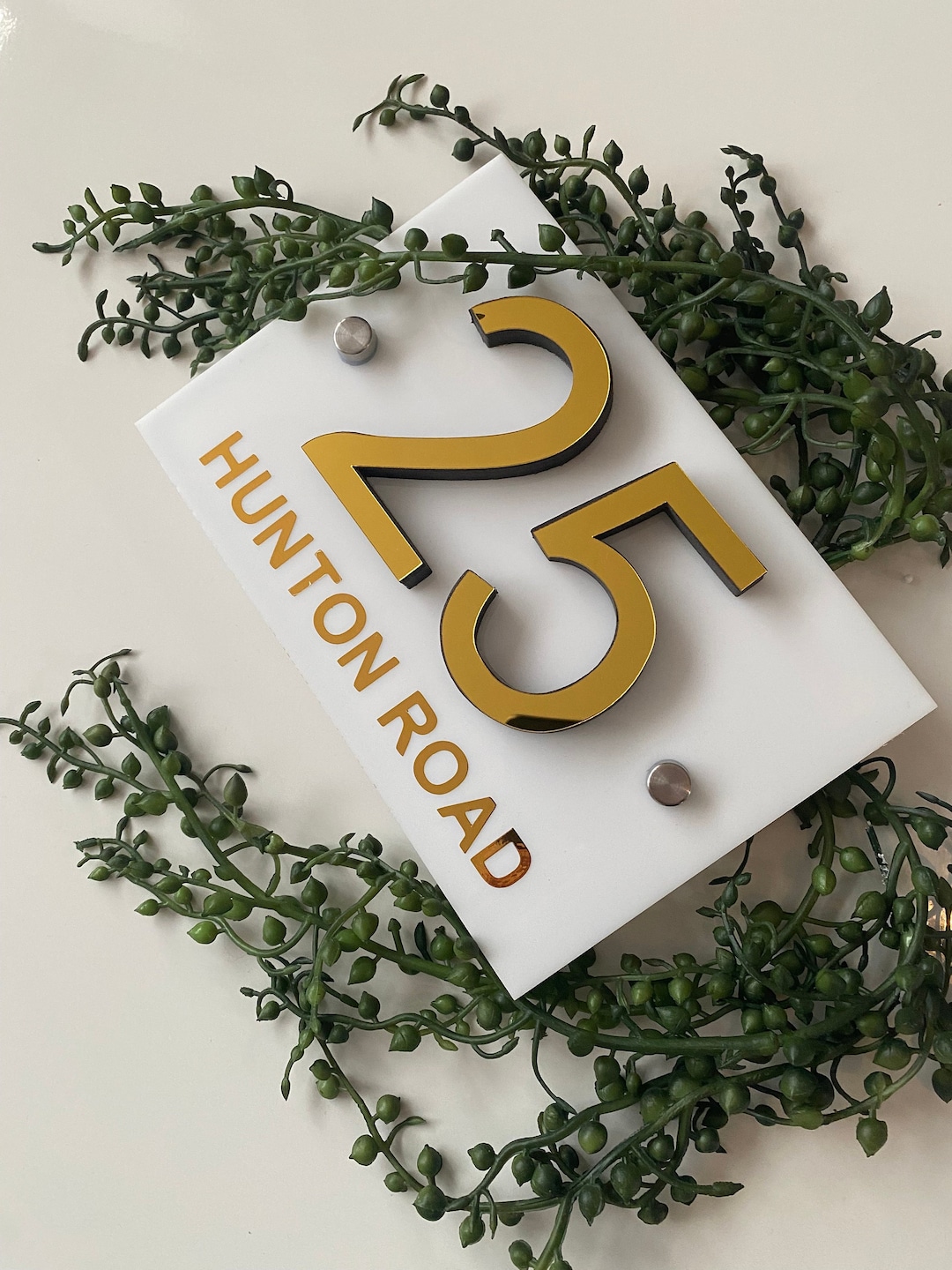 3D White House Number Sign Acrylic House Sign Modern Contemporary House ...